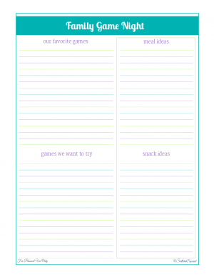 Family Game Night - Scattered Squirrel