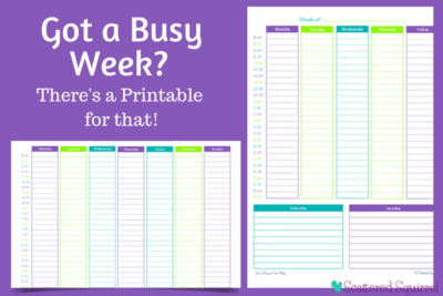 Got a Busy Week? There's a Weekly Planner for That! - Scattered Squirrel