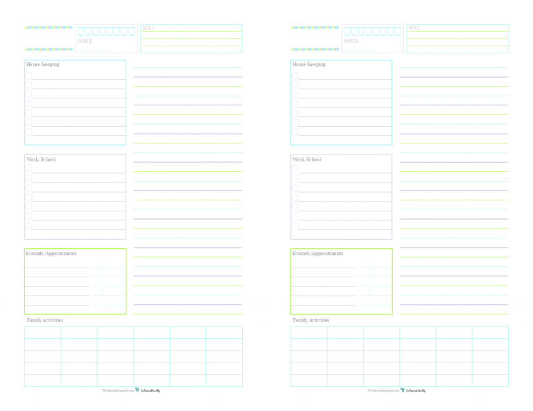 {Day 28} Daily Planner Printables - ScatteredSquirrel