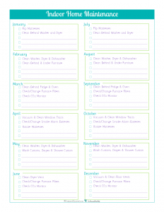 {Day 19} Indoor Home Maintenance Checklists - ScatteredSquirrel