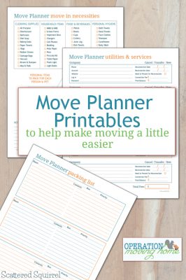 Move Planner Printables to Help Make Your Move Easier