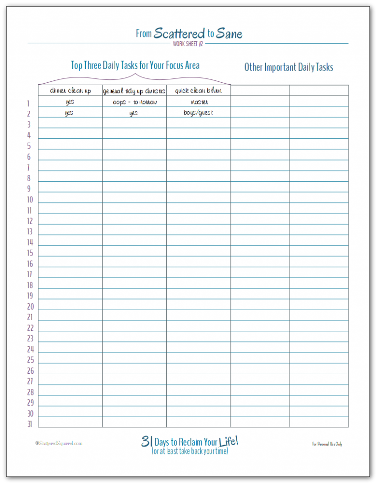 Just Three Things on Your To Do List