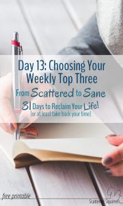 Choosing Your Weekly Top Three