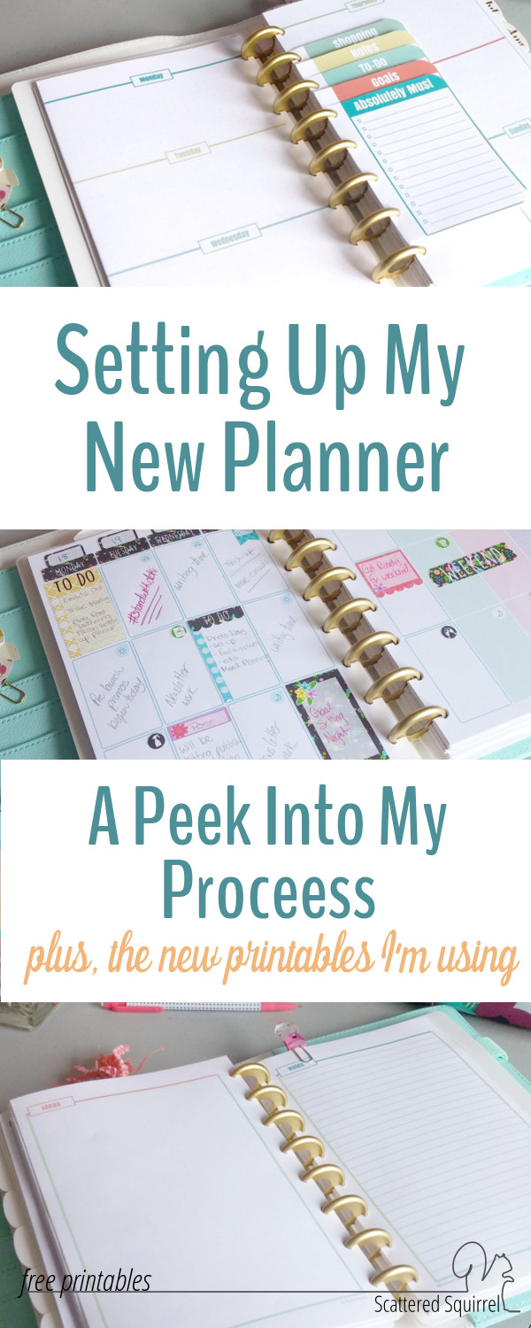 Setting Up My New Planner With New Planner Printables