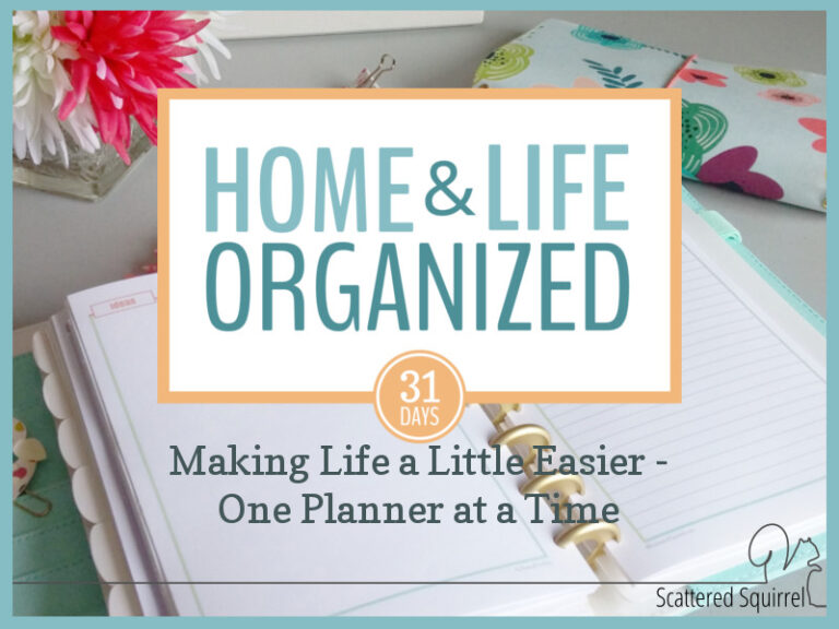 31 Days to Get Your Home and Life Organized - Scattered Squirrel