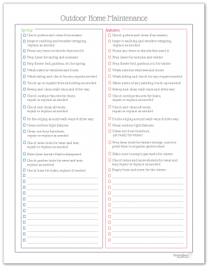 outdoor-home-maintenance-checklist - Scattered Squirrel