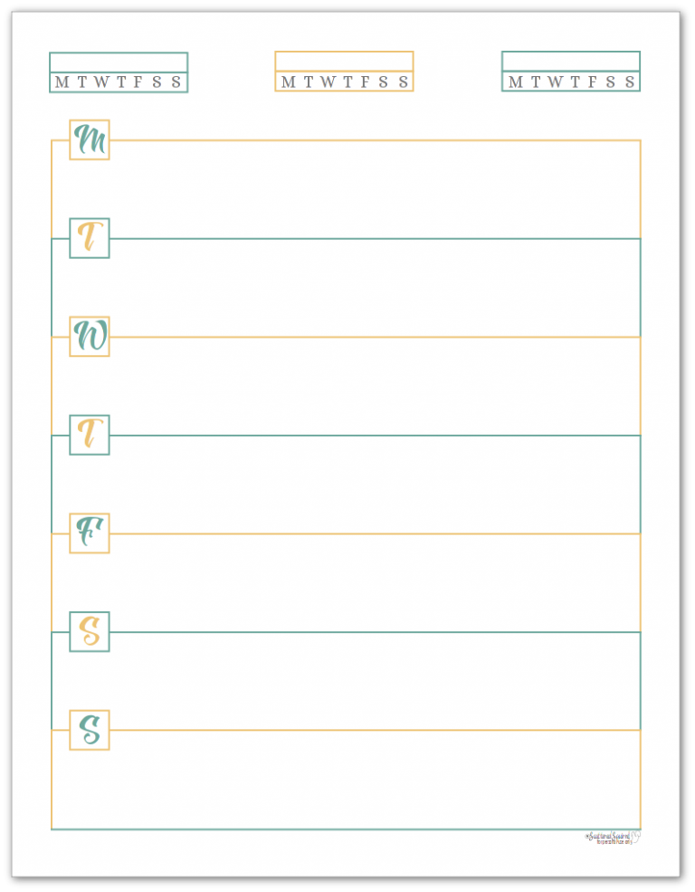 Monday Start Full-Size Horizontal Weekly Planners