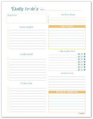 Daily To-Do Printables are Awesome for Those Busy Days