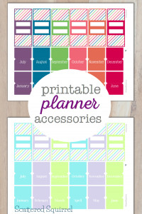 Pretty Printable Planner Accessories {Personal Planners}