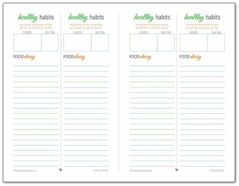 Keep Track of Your Health with These Healthy Habits Printables
