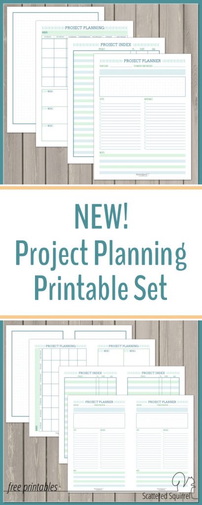 NEW Project Planning Printable Set - Scattered Squirrel