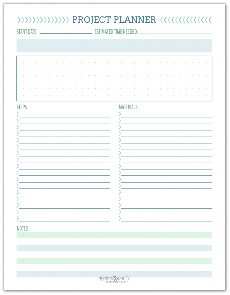 Project Planner Scattered Squirrel