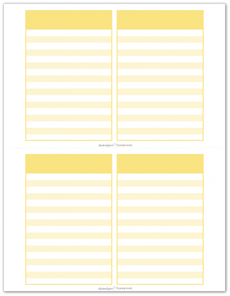 Make a Pocket Size Notebook with these Colourful List Printables