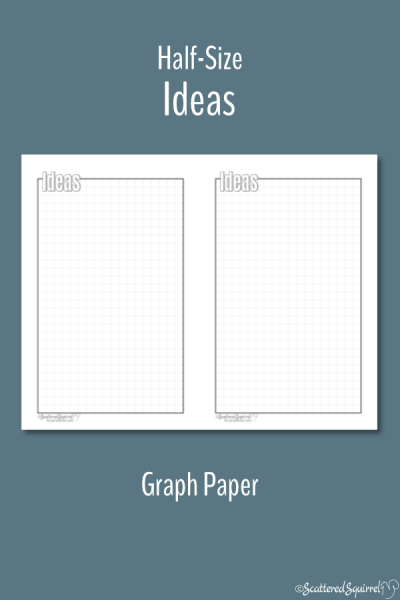 Half-Size - Ideas Graph Paper - Scattered Squirrel