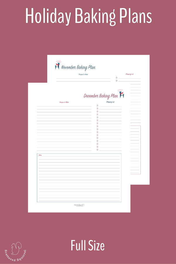 Holiday Planning Step 3 - Holiday Baking - Scattered Squirrel