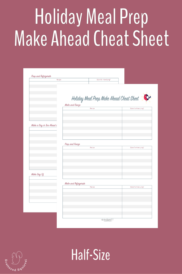 Holiday Planning Step 4 - Holiday Meal Planning - Scattered Squirrel