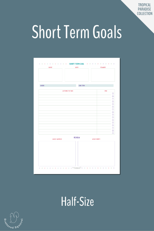 Plan Your Goals so You Reach Your Goals - Scattered Squirrel