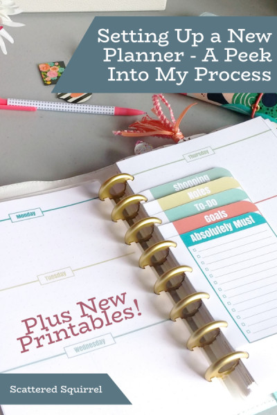 Setting Up My New Planner With New Planner Printables
