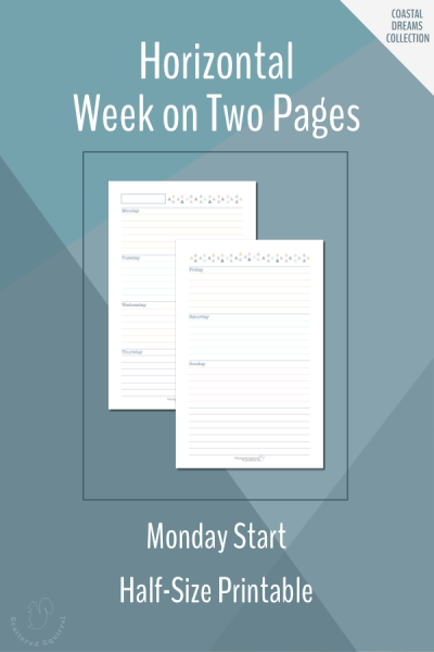New Horizontal Week on Two Pages Printables - Scattered Squirrel