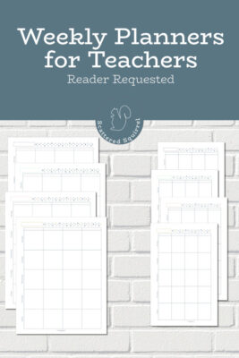 New Weekly Planners for Teachers - Scattered Squirrel