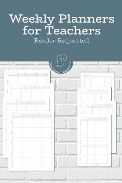 Free Black and White Weekly Planner Printables