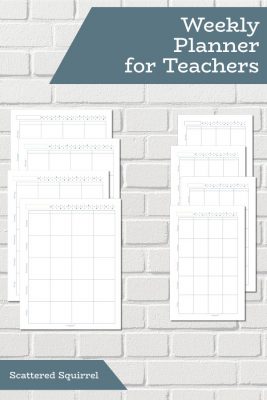 New Weekly Planners for Teachers - Scattered Squirrel