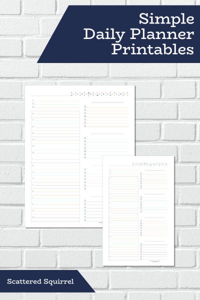 Simple Daily Planner Printables to Keep Your Days Running Smoothly ...