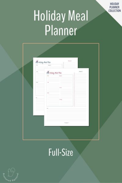 Holiday Planning Step 4 - Holiday Meal Planning - Scattered Squirrel