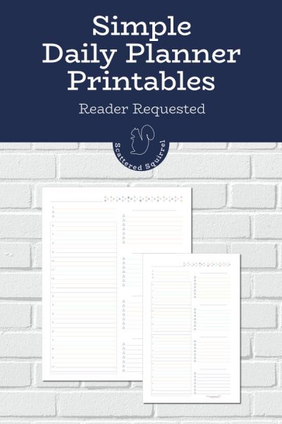 Simple Daily Planner Printables to Keep Your Days Running Smoothly ...
