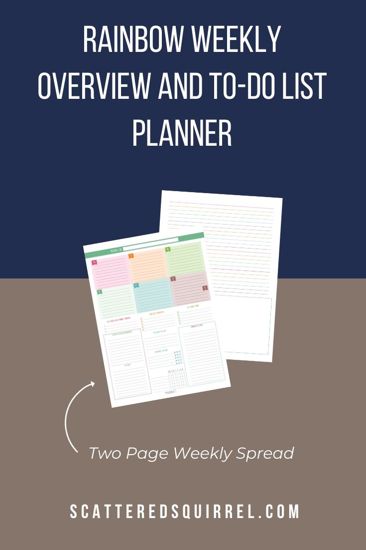 New Weekly Overview and To-Do List Planner - Scattered Squirrel