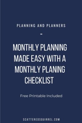 Monthly Planning Made Easy With a Monthly Planning Checklist