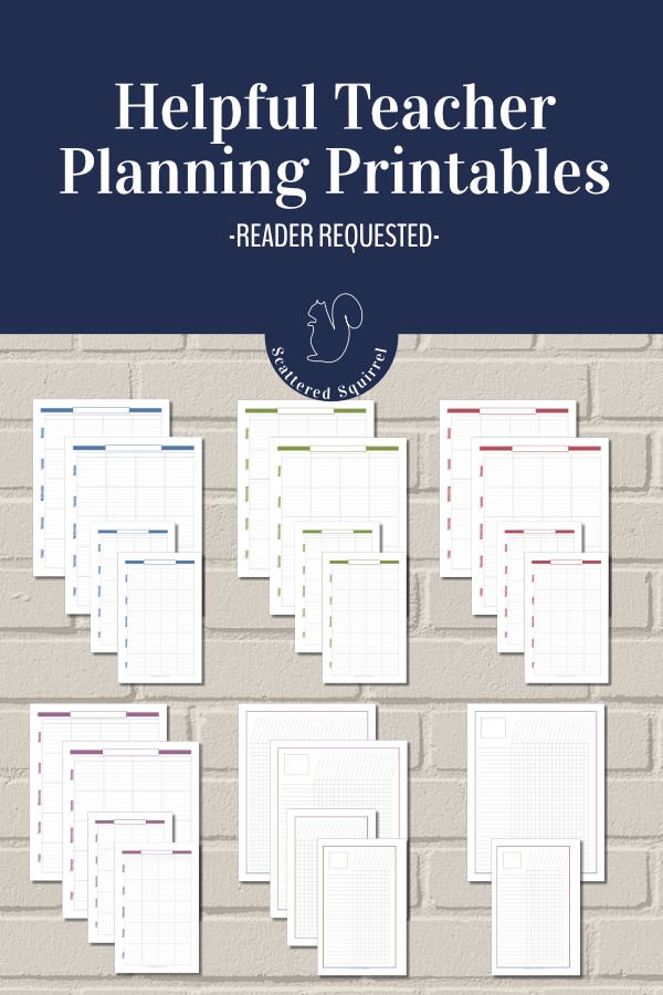 Teacher Planning Worksheets