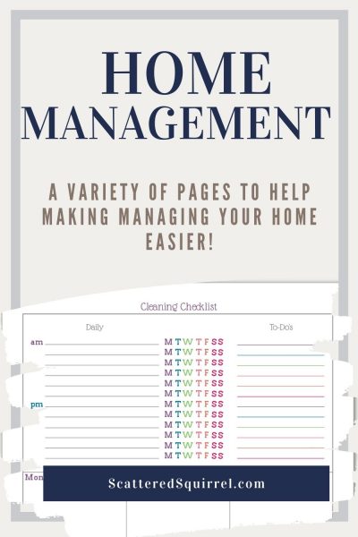 Home Management - Free Printables