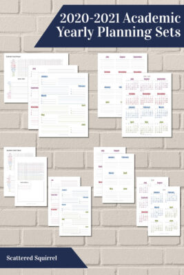 Four Printables for Easy Yearly Planning - Scattered Squirrel