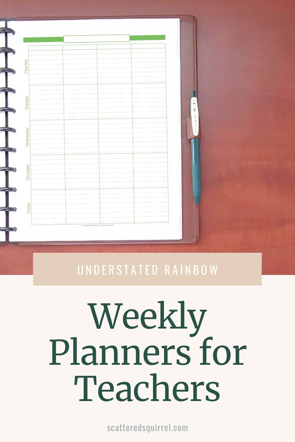 Understated Rainbow Planning Printables for Teachers - Scattered Squirrel