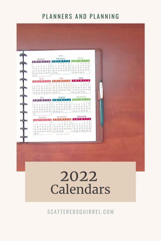 Dated Calendars - Scattered Squirrel