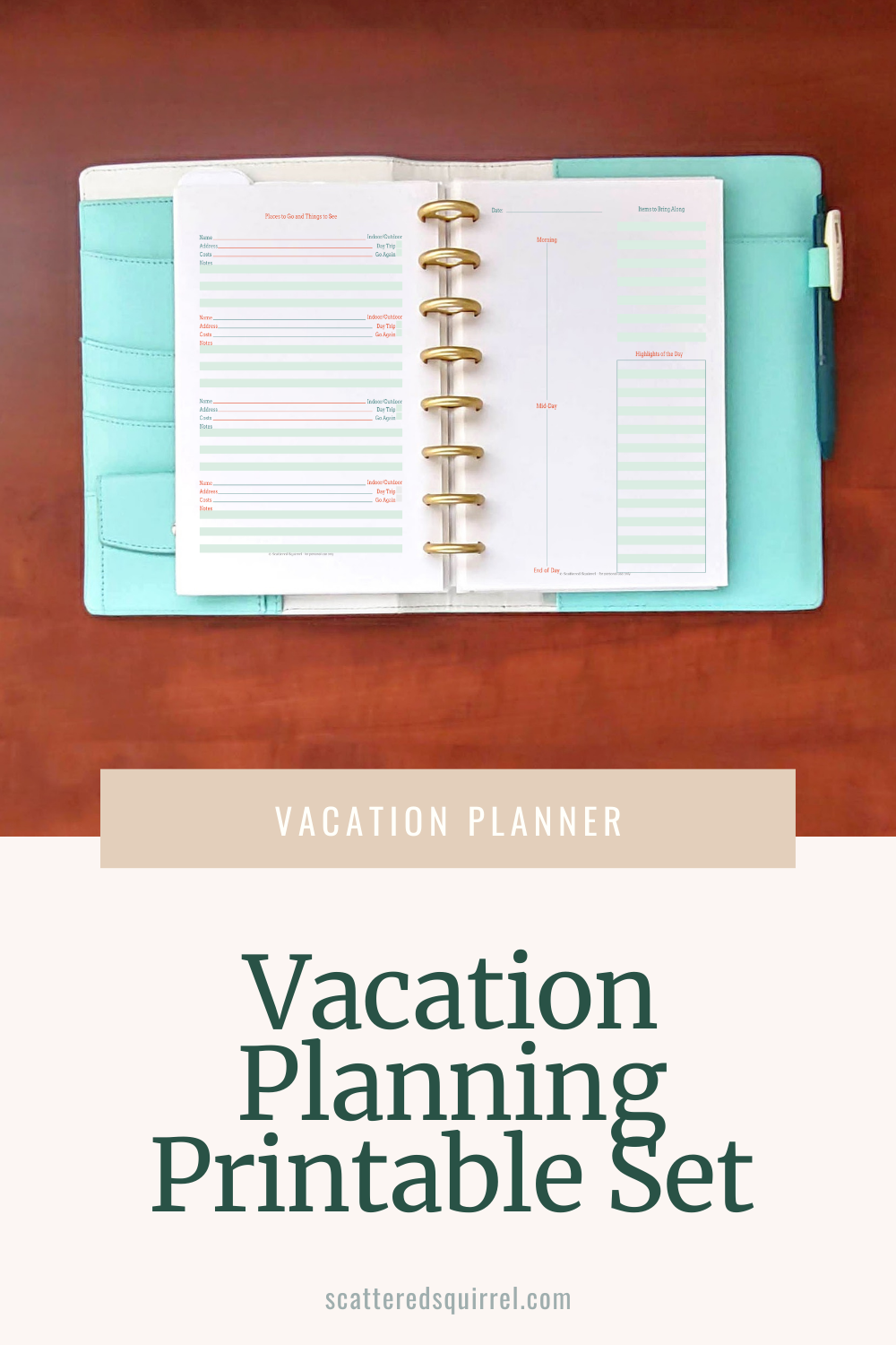Vacation Planning Printable Sets to Make Your Next Trip a Breeze ...