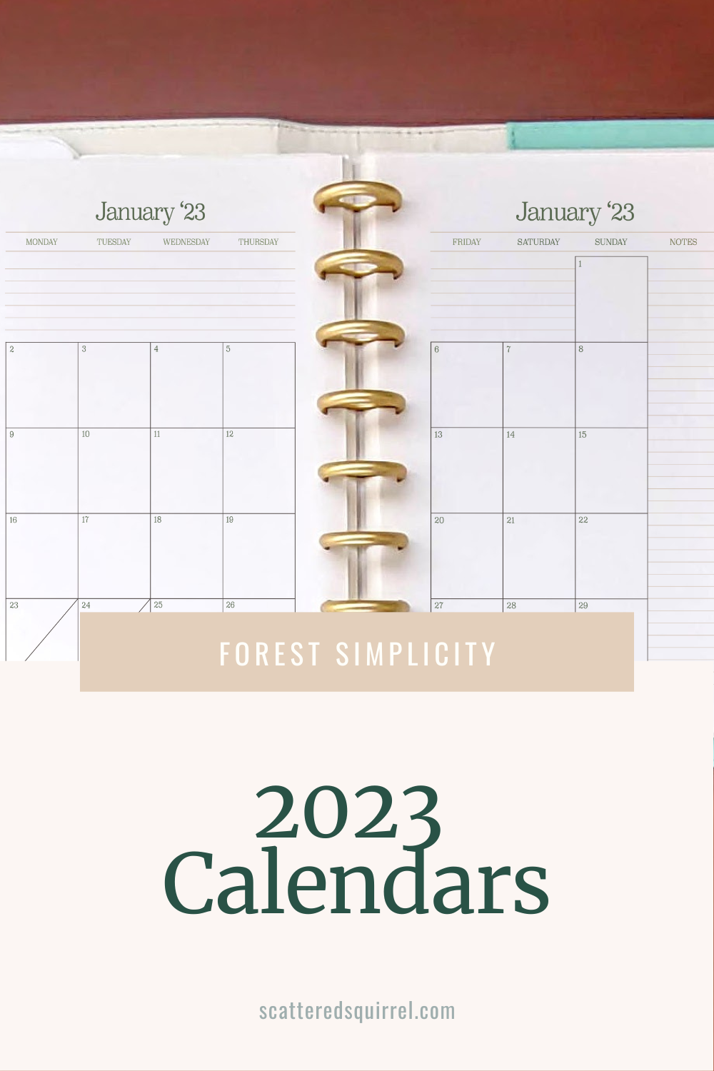The 2023 Calendar Printables are Here! - Scattered Squirrel