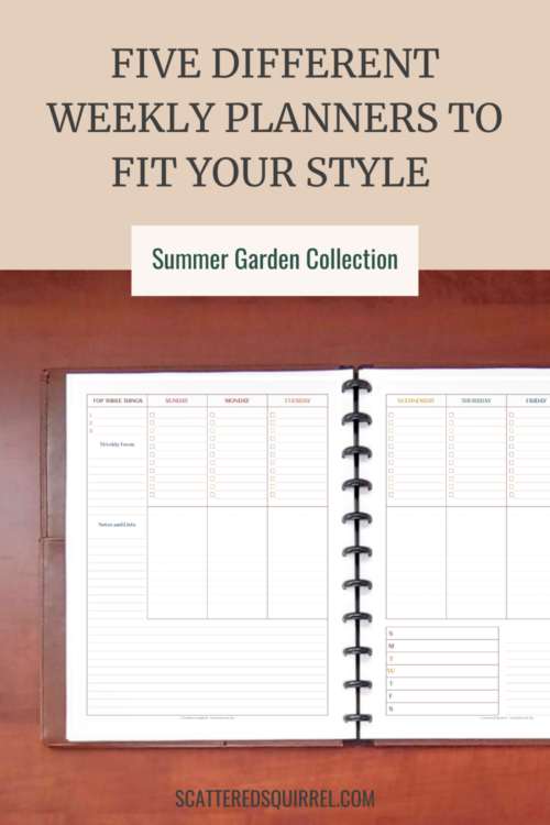 Five Different Weekly Planners to Help You Customize Your Planner ...