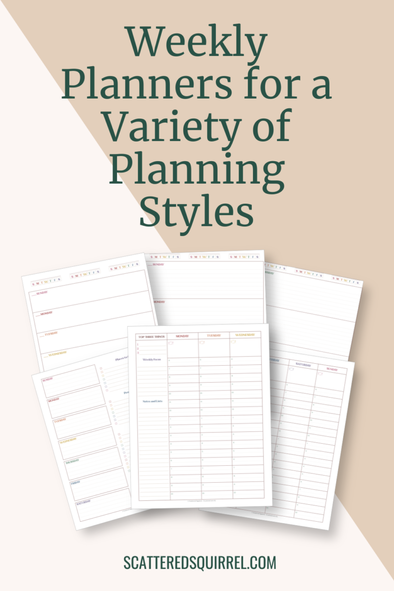 Five Different Weekly Planners to Help You Customize Your Planner ...