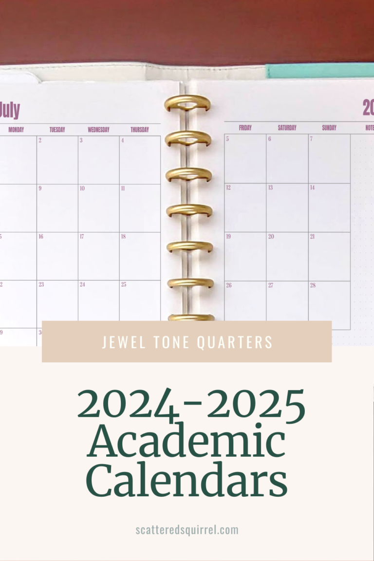 Check Out the 2024-2025 Academic Calendars - Scattered Squirrel