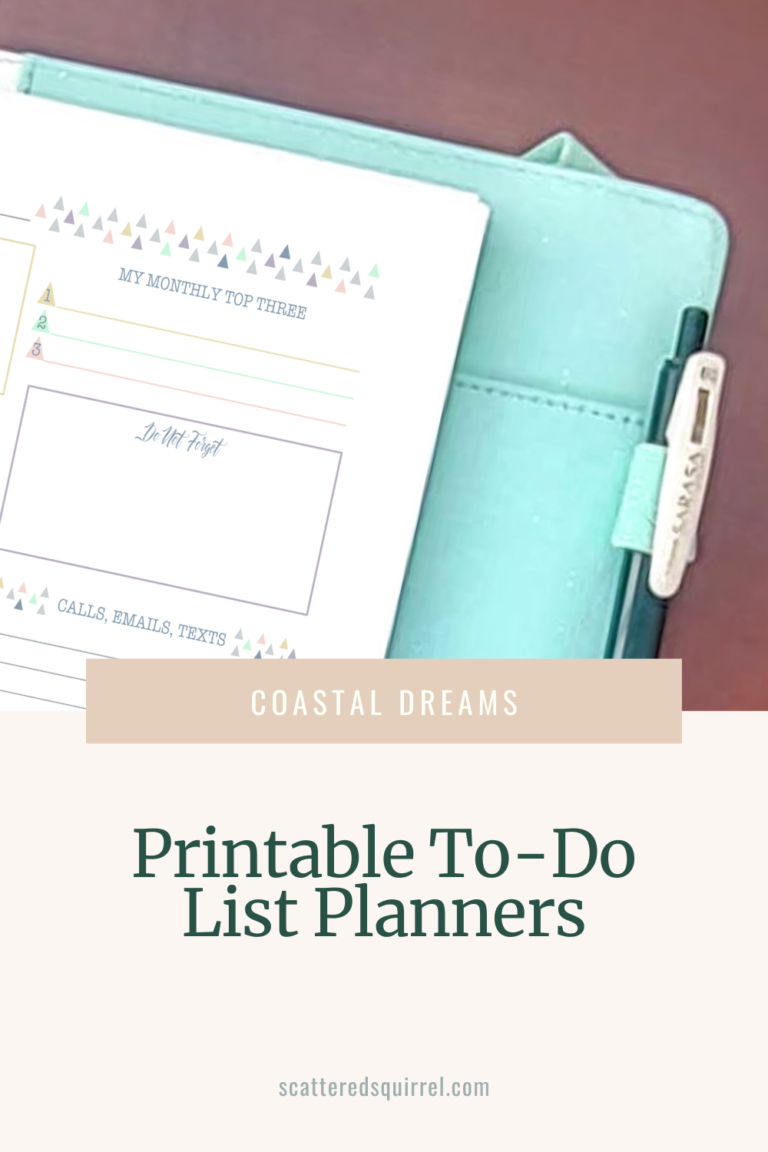 Coastal Dreams To-Do List Planner Printables - Scattered Squirrel
