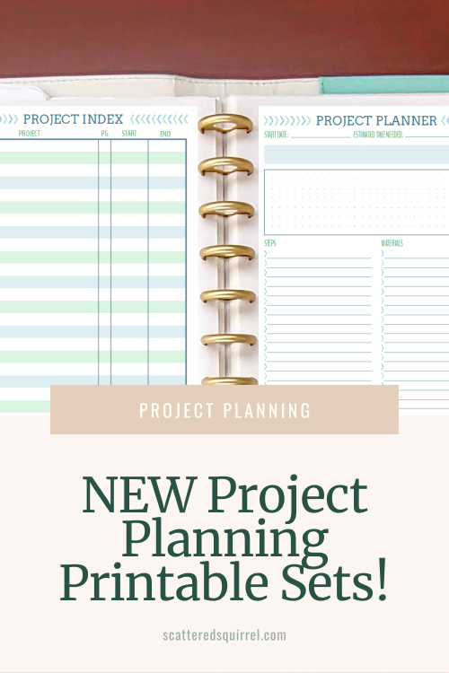 NEW Project Planning Printable Set - Scattered Squirrel