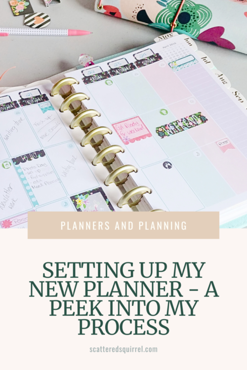 Setting Up My New Planner With New Planner Printables