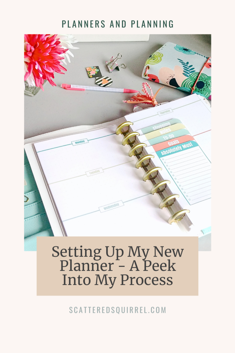 Setting Up My New Planner With New Planner Printables