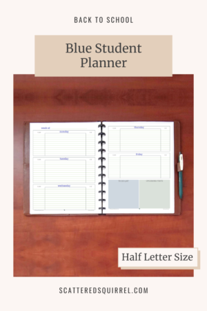 Getting Ready for Back to School - Student Planner Printables