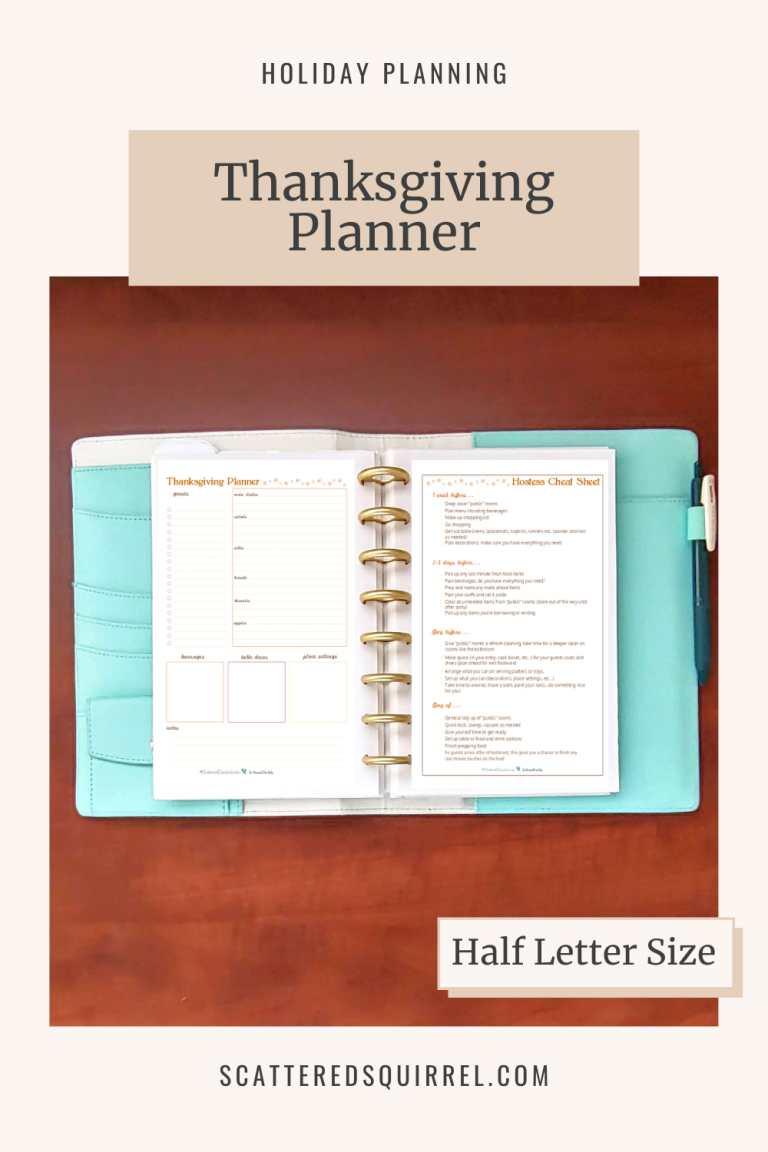 {Day 7} More Thanksgiving Planner Printables - Scattered Squirrel