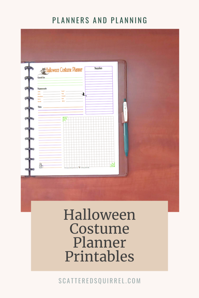 Halloween Costume Planner Printables