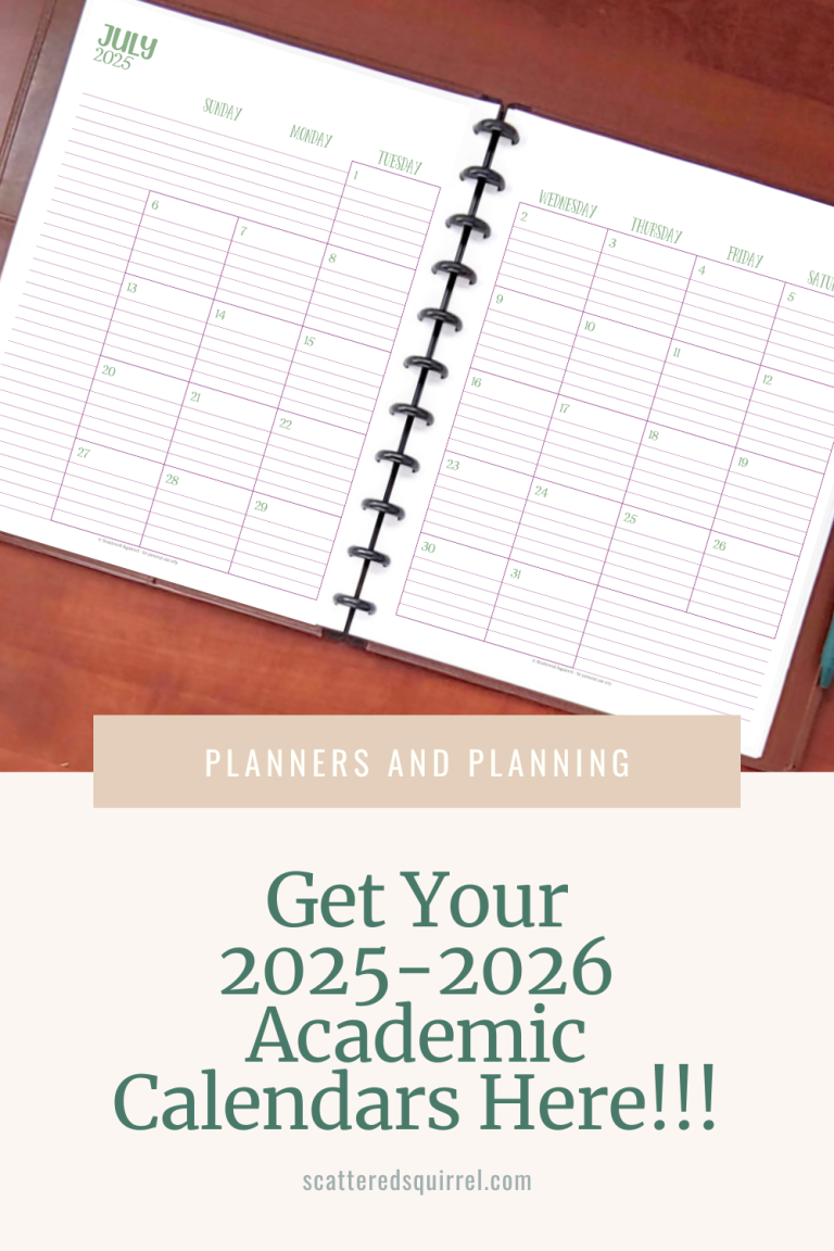 The 2025-2026 Academic Calendars are Now Available!!! - Scattered Squirrel