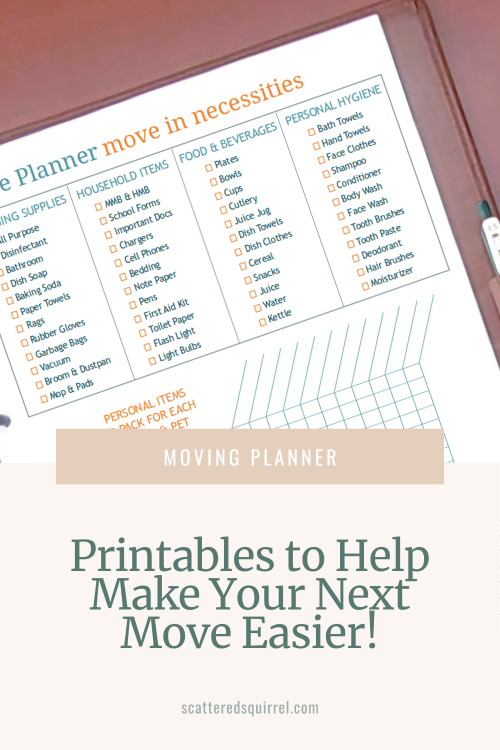 Move Planner Printables to Help Make Your Move Easier